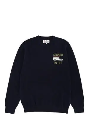 MC2 SAINT BARTH Crewneck Wool Sweater - Blue