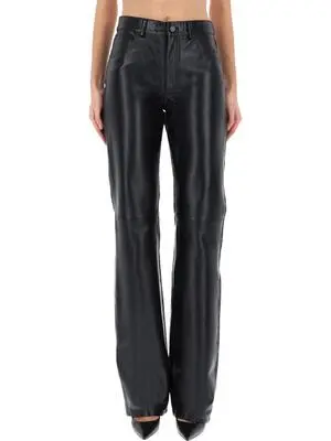 HAIKURE Star Denim & Leather Pants - Black