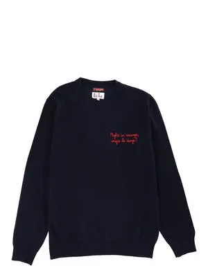 MC2 SAINT BARTH Embroidered Wool Sweater - Blue