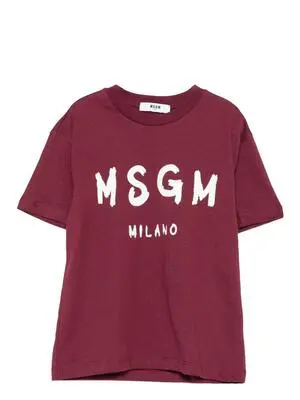 MSGM T-shirt With Logo - Red
