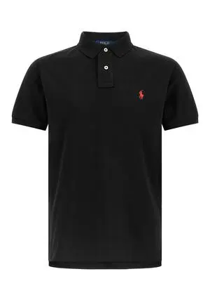Polo Ralph Lauren Logo Embroidery Polo Shirt Black