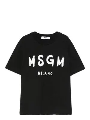 MSGM T-shirt With Logo - Black