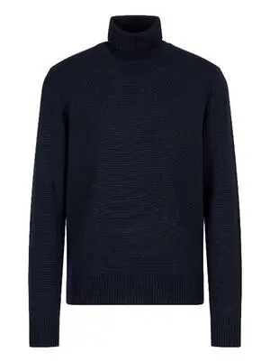 Emporio Armani Regular Fit Turtleneck - Blue