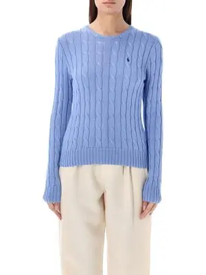 Polo Ralph Lauren Julianna Cable-Knit Sweater New Litch Blue