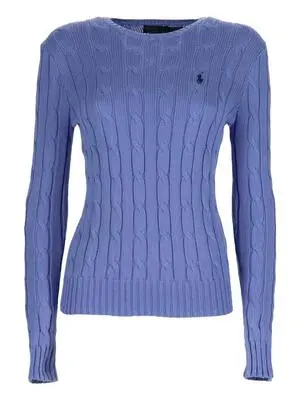 Polo Ralph Lauren Cable-knit Sweater With Logo - Azure