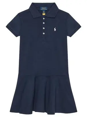 Polo Ralph Lauren Polo Shirt Dress With Logo - Blue