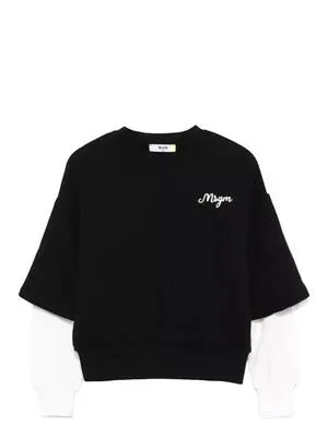 MSGM Jersey With Logo - Black