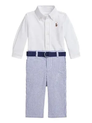 Polo Ralph Lauren Shirt And Pants Set - White