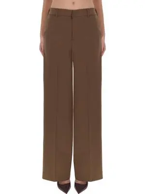 PT TORINO Lorenza Wide Leg Pants - Brown