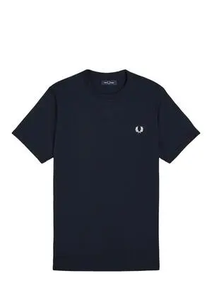 Fred Perry T Shirt With Logo - Blue