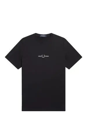 Fred Perry T Shirt With Logo - Black