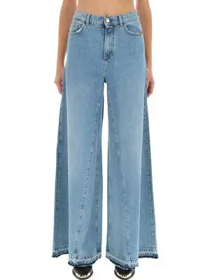 AMISH Colette Rinse Wide Fit Jeans - Denim
