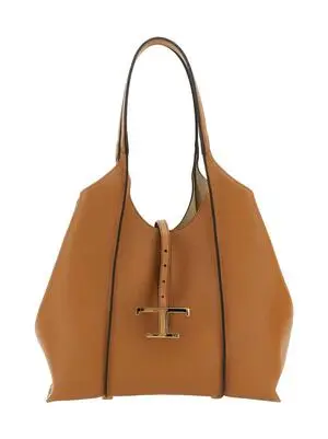 TOD'S T Timeless Tote Bag - Buff