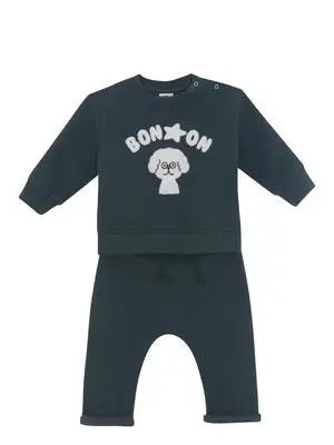 BONTON Poodle Pants And Shirt Set - Grey