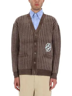 Drole De Monsieur Monogramme Cardigan - Brown