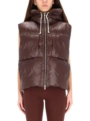 JIL SANDER Padded Vest - Bordeaux