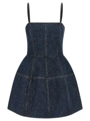 Fendi Ff' Denim Dress - Blue