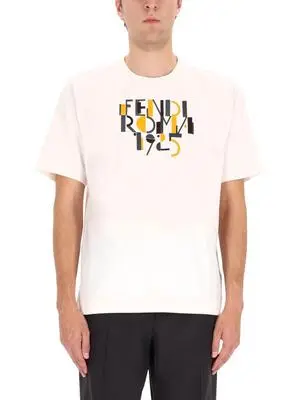 Fendi T Shirt With Print - Multicolour