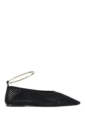 JIL SANDER Suede Perforated Ballet Flats - Black