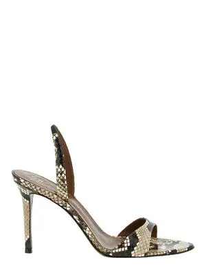GIUSEPPE ZANOTTI Clandestino Patagonia Python Sandals - Gray