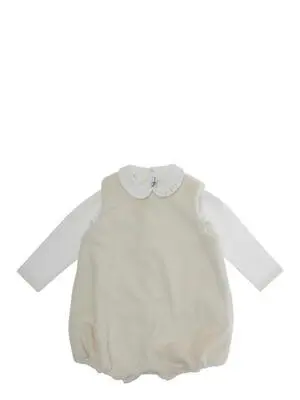 IL GUFO T-shirt With Dungarees Set - White