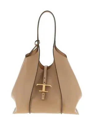 TOD'S T Timeless Shopping Bag - Beige