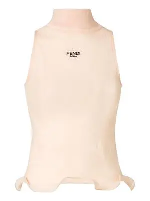 Fendi Tops With Logo - Pink