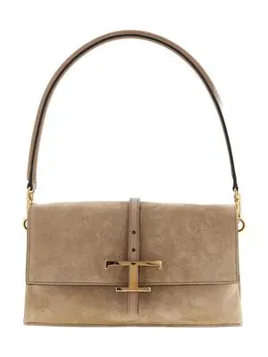 TOD'S Tse Tracollina Mini Shoulder Bag - Beige