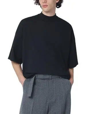 JIL SANDER Oversized Cotton T Shirt - Black