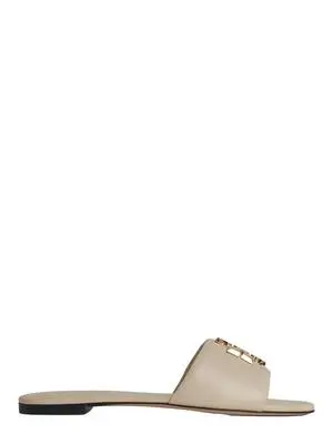 Tory Burch Eleanor Leather Slippers - Cream