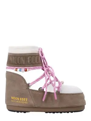 Moon Boot Icon Low Suede Beads Boots - Honey White Sand