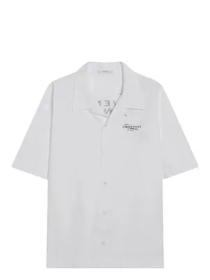 Givenchy Poplin Shirt With Logo Print - White