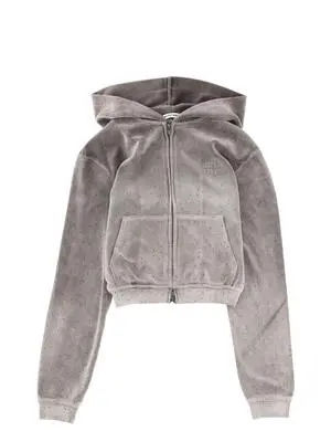 Alexander Wang Cropped Logo Sweatshirt - Grey