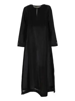 Tory Burch Long Linen Caftan - Black