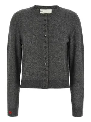 Tory Burch Embroidery Cardigan - Gray