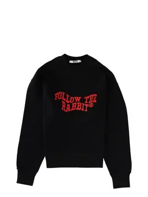 MSGM Oversized 'follow The Rabbit' Sweatshirt - Black