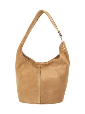 Michael Kors Leather Hobo Bag - Beige