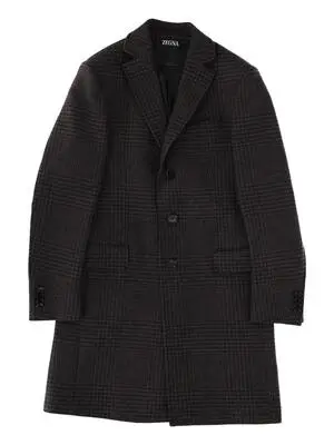 Zegna Wool Trench Coat - Black