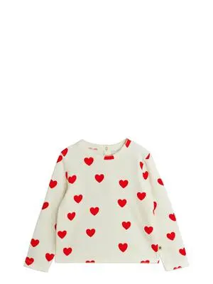 MINI RODINI Hearts Jersey Top - Multicolour
