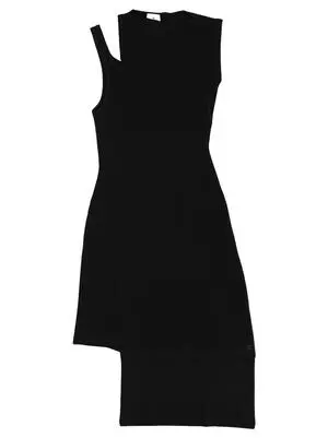 COURREGES Ribbed Oblique Dress - Black