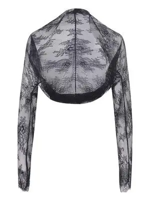 Alberta Ferretti Lace Bolero - Black