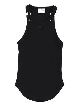 COURREGES Buckled Tank Top - Black