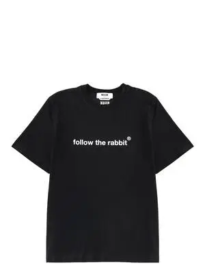 MSGM Follow The Rabbit' T Shirt - Black