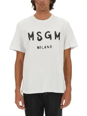 MSGM Cotton T Shirt - White