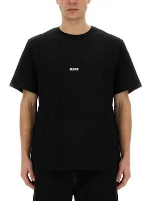 MSGM Cotton T Shirt - Black