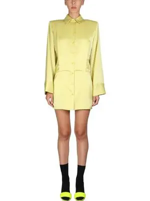 Attico Margot Mini Dress - Yellow