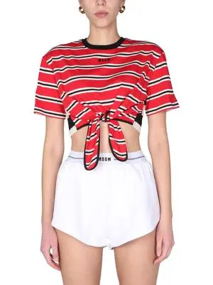 MSGM Cropped T-shirt - Red