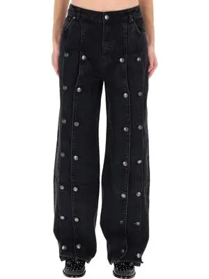 Remain Birger Christensen Button Detailed Jeans - Black