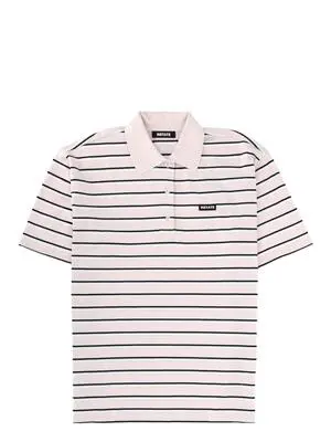 ROTATE BY BIRGER CHRISTENSEN Striped Polo Shirt With Logo - Pink