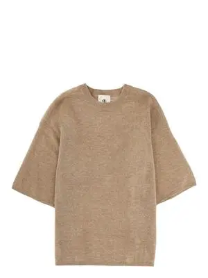 THE GARMENT Oversized Wool Cashmere T-shirt - Beige